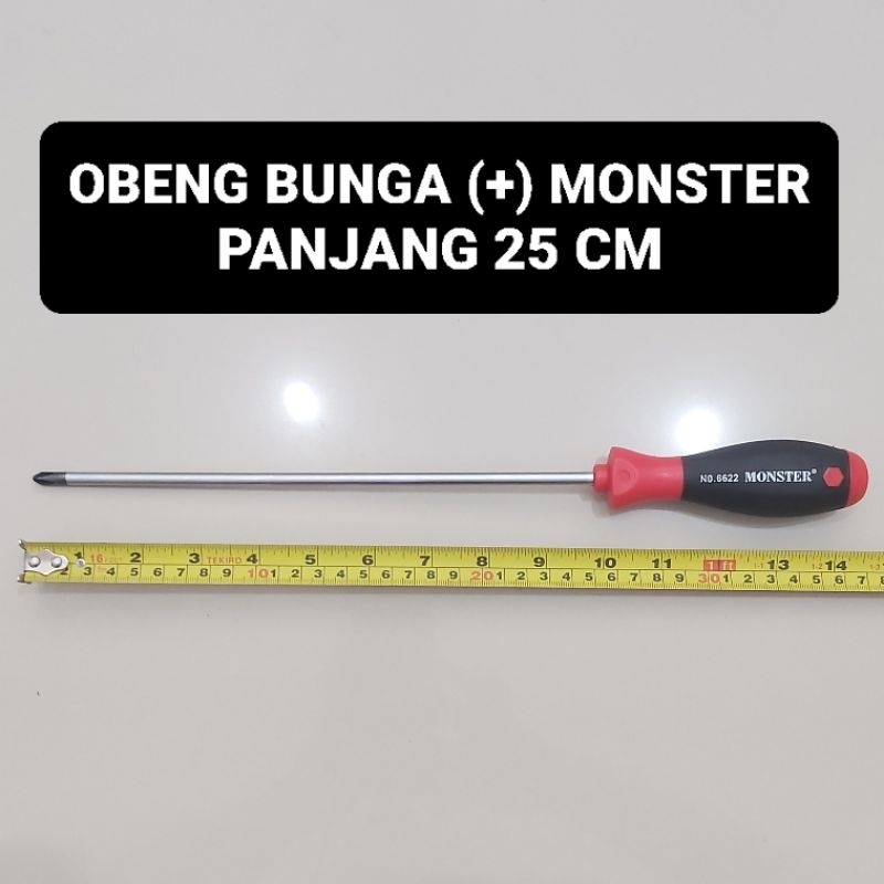 Jual MONSTER Obeng Bunga (+) 25 CM Gagang Karet | Shopee Indonesia
