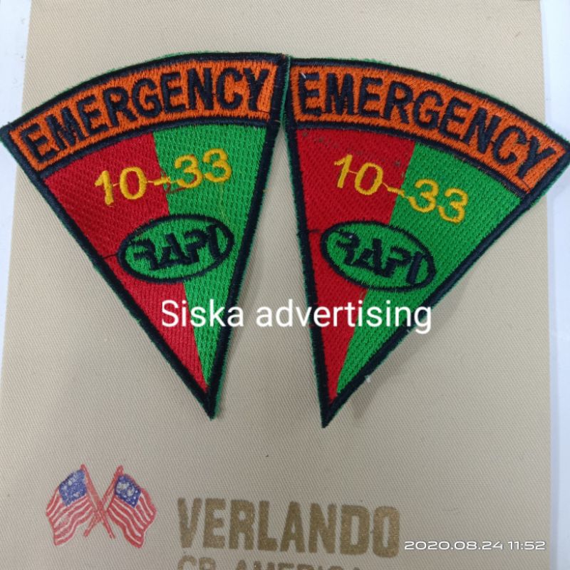 Jual logo rapi emergency segitiga bordir | Shopee Indonesia