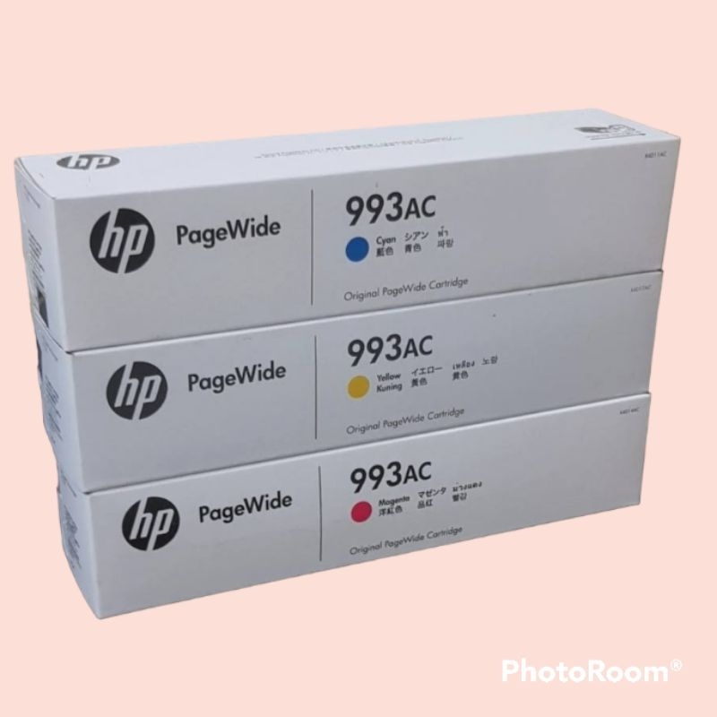 Jual PAKET TINTA HP 993 AC BLACK + COLOUR ORIGINAL | Shopee Indonesia