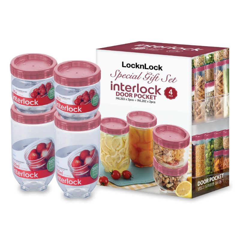 Jual locknlock interlock special gift set isi 4 pcs original | Shopee ...