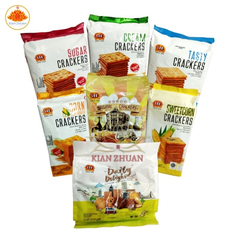 Jual Lee Biscuits Crackers Cream, Sugar, Tasty, Original, Corn, Sweet ...