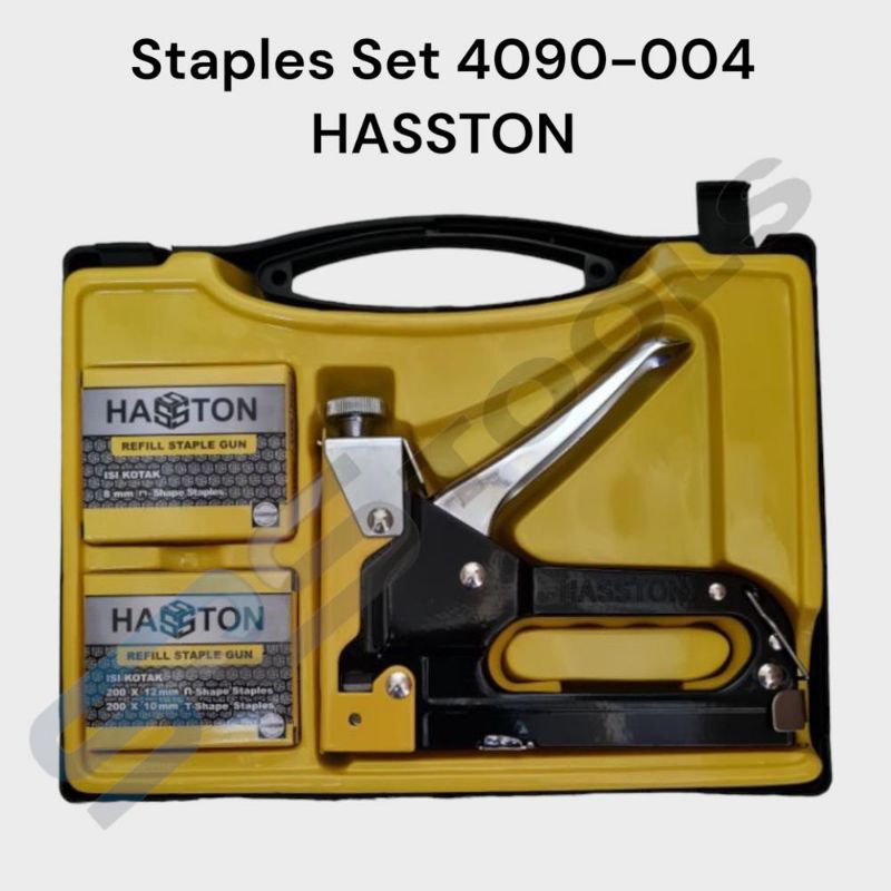 Jual HASSTON 4090-004 Alat Staples Tangan Set Box 3 in 1 Gun Tacker ...