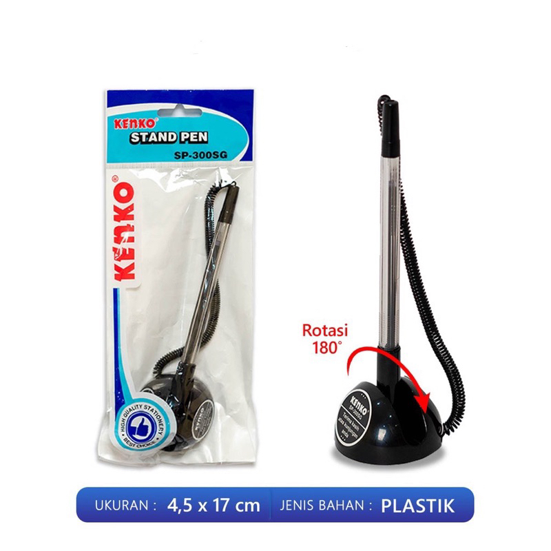 Jual Pulpen Meja Satuan Bolpoin Stand Pen KENKO SP300SG Hitam | Shopee ...