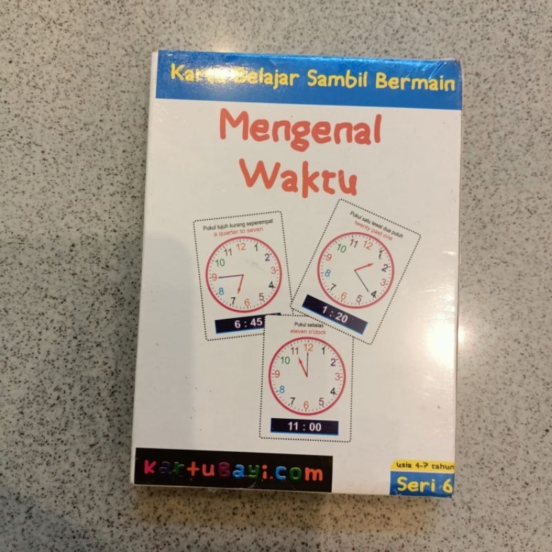 Jual Kartu bayi flashcard Mengenal waktu tentang jam | Shopee Indonesia