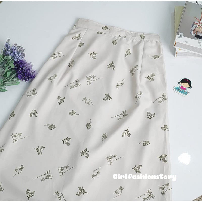 Jual AII NEW! ROK MOTIF BUNGA | FLORAL SKIRT GAMAR | A LINE ROK KOREAN ...