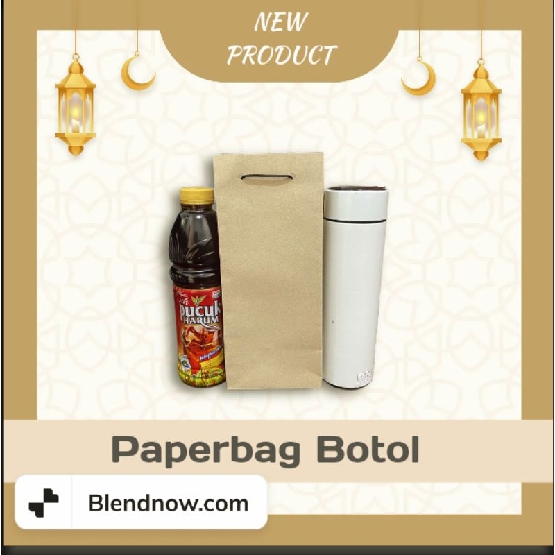 Jual paperbag polos coklat ukuran 10x10x25 (paket 12pcs)|Tas kertas ...