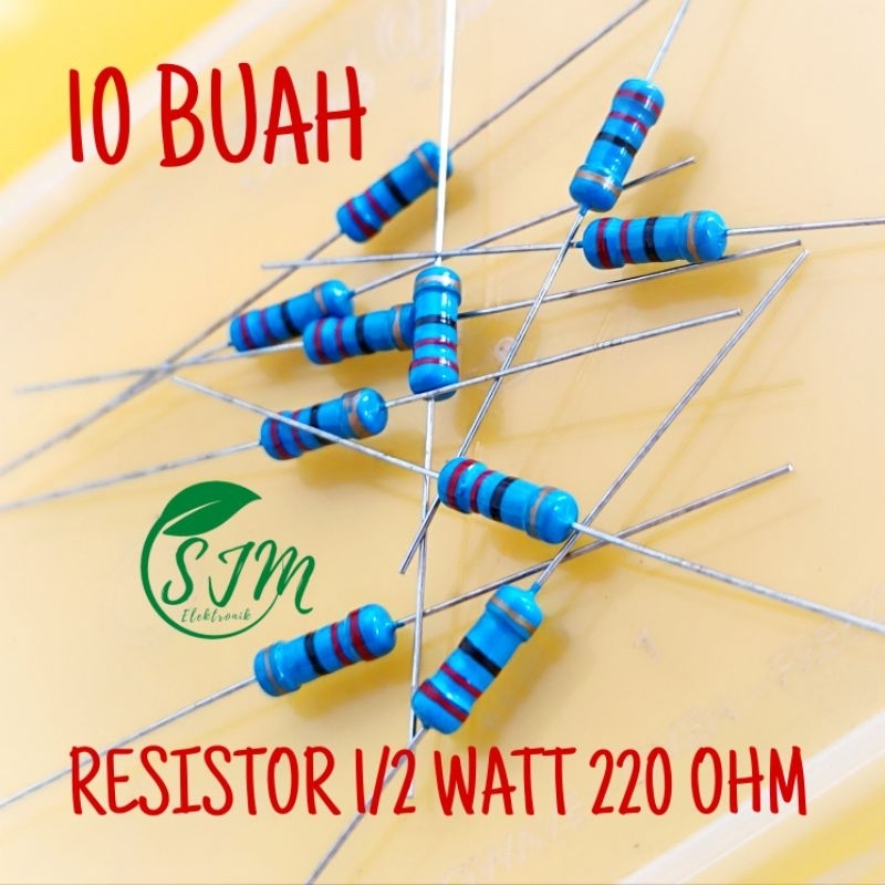 Jual RESISTOR 1/2 WATT 220 OHM 1/2W 220OHM 10buah | Shopee Indonesia