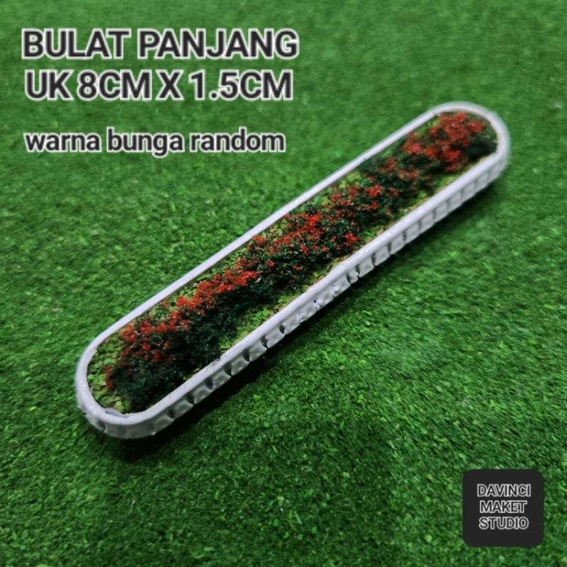 Jual Miniatur Pot Bunga Bulat Panjang Maket Diorama - Flower Cluster ...