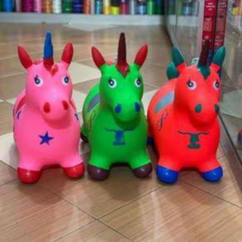 Jual mainan anak Jumping Animal / Kuda kudaan Karet ada musik dan lampu ...