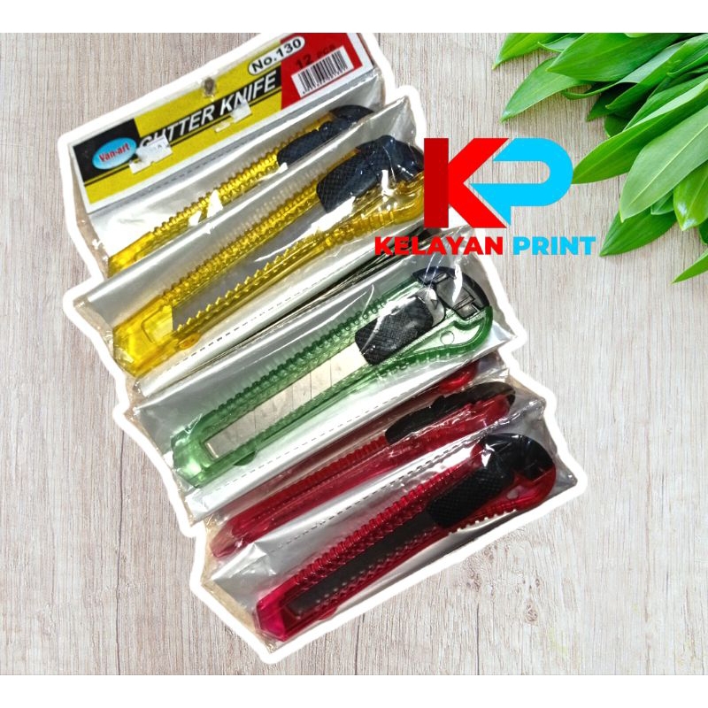 Jual CUTTER BESAR VAN-ART NO.130 PER RENTENG (12 PCS) | Shopee Indonesia