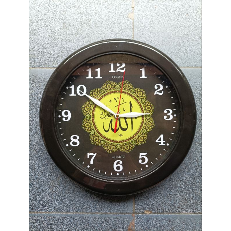 Jual Jam Dinding Ogana Kaligrafi Allah Garansi | Shopee Indonesia