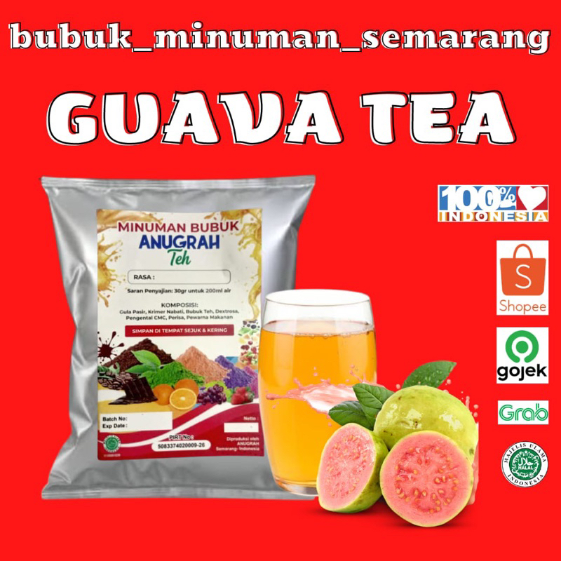 Jual Bubuk Minuman Guava Tea Teh Jambu Reguler 1kg | Shopee Indonesia