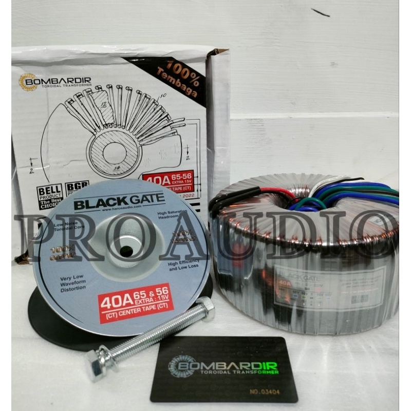 Jual TRAFO DONAT 40A 65V CT BLACKGATE BOMBARDIR TRAVO TOROID 40 A 65 ...