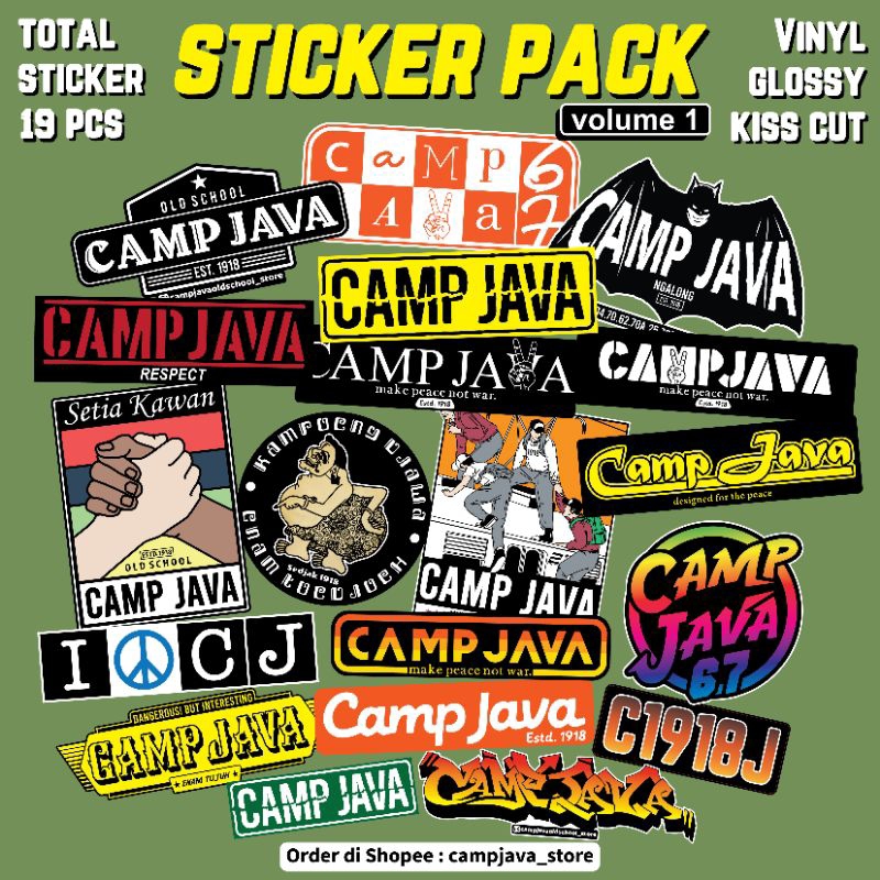 Jual Sticker Camp Java - Sticker Pack V1 | Shopee Indonesia
