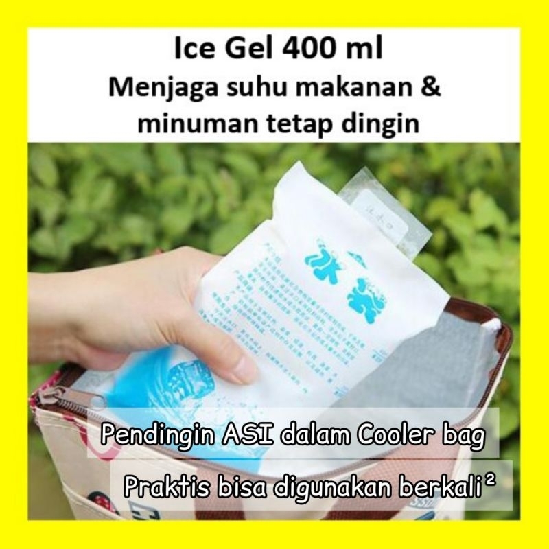Jual Ice gel 400ml ice pack pengganti es batu / gabag pendingin cooler bag ASI/ pendingin asi ...