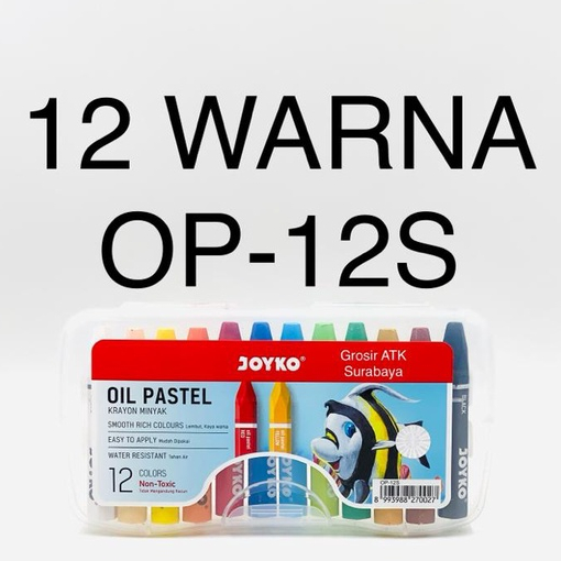 Jual CRAYON JOYKO 12 WARNA OP-12S / Krayon Minyak / Oil Pastel JOYKO 12 ...