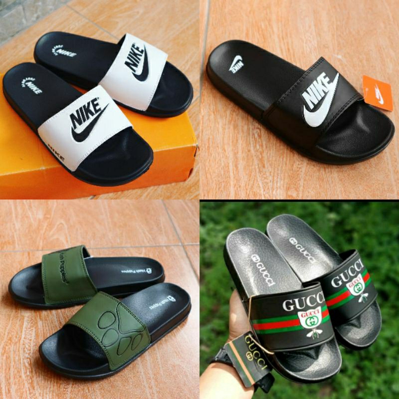 Jual Sandal slop cowok premium Nike bennasi | Shopee Indonesia