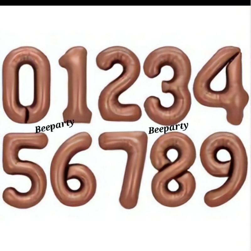 Jual Balon Angka 80cm warna Coklat Retro | Shopee Indonesia