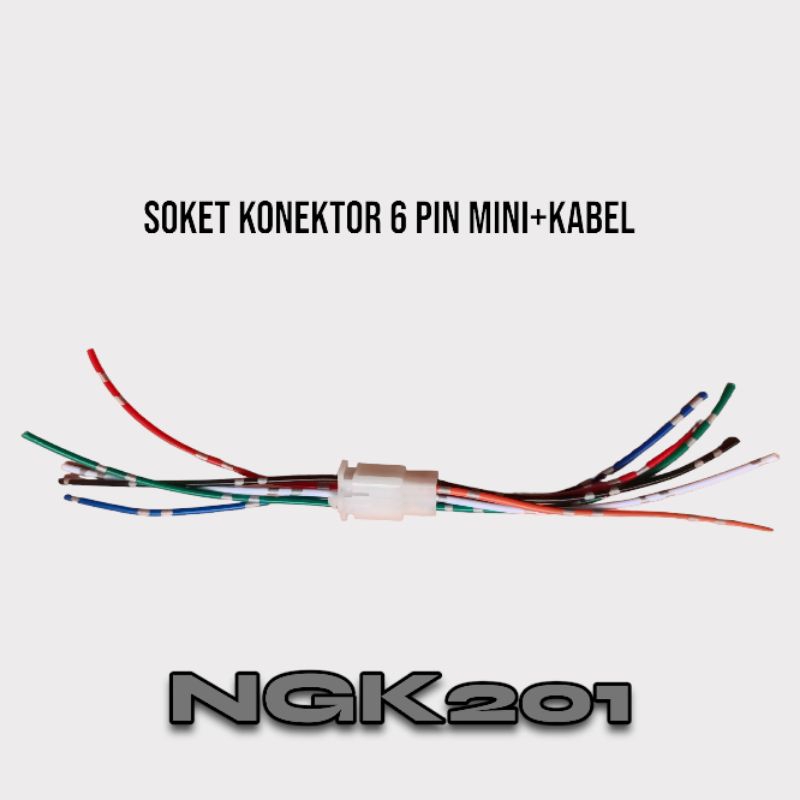 Jual soket konektor 6 pin kecil + Kabel (1set) | Shopee Indonesia