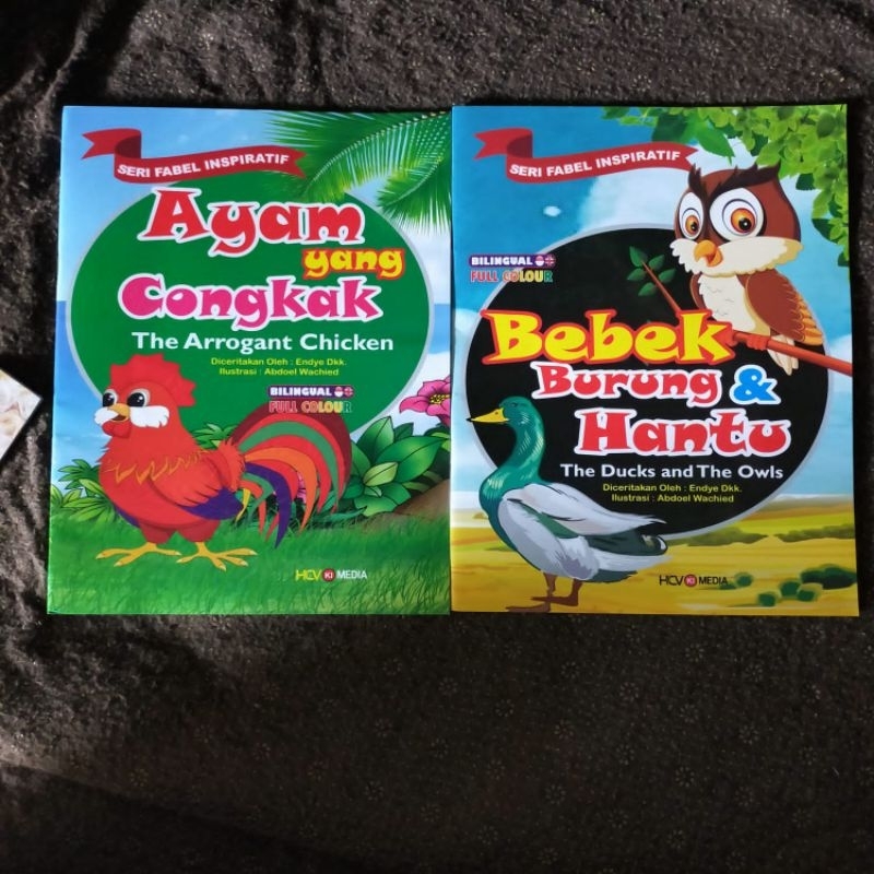 Jual BUKU FABEL CERITA ANAK DAN DONGENG BINATANG BILINGUAL UKURAN BESAR ...