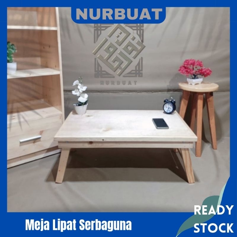 Jual Meja Lipat Lesehan Minimalis Serbaguna Jati Belanda | Shopee Indonesia