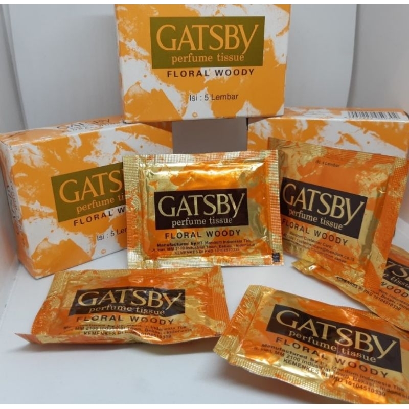 Jual Gatsby Parfum Tissue Floral Woody / Tissue Basah Gatsby 1pak isi 5 ...