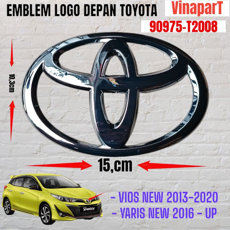 Jual logo emblem simbol grill depan toyota vios new 2013 yaris new 2017 ...