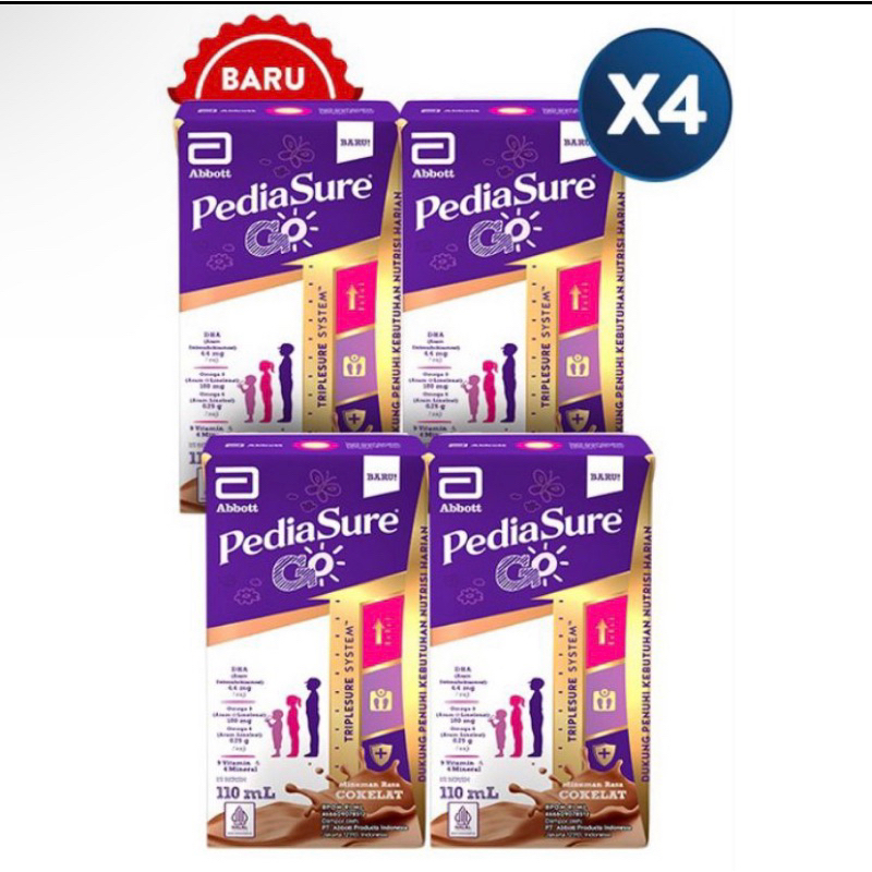 Jual Pediasure go cokelat vanila susu UHT cair 110 ml (isi 4) | Shopee Indonesia
