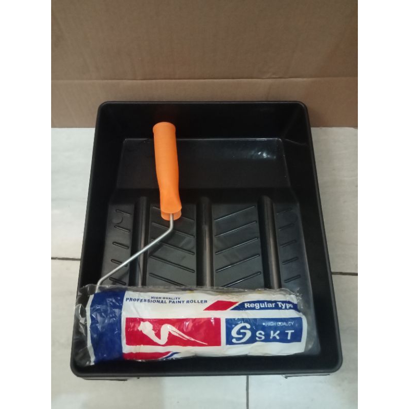 Jual 1 PAKET BAK CAT ANTI PECAH + KUAS ROLL 9 INCH | Shopee Indonesia