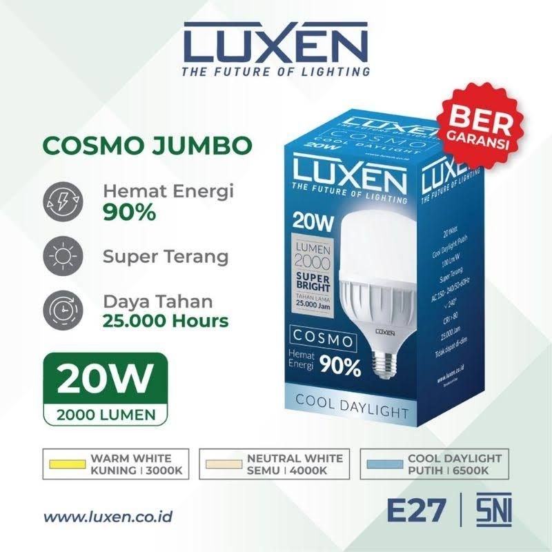 Jual Lampu LED KAPSUL LUXEN ( 10 / 15 / 20 / 30 / 40 / 50 ) Watt | Shopee Indonesia