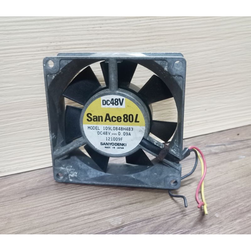 Jual kipas pendingin panel 48Vdc -0.9A ukuran 8x2,5cm san ace, sanyo ...