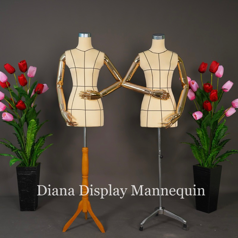 Jual MANEKIN FULL BUSA JAHIT 1 SET TANGAN FLEKSIBEL DAN KAKI KAYU ATAU ...