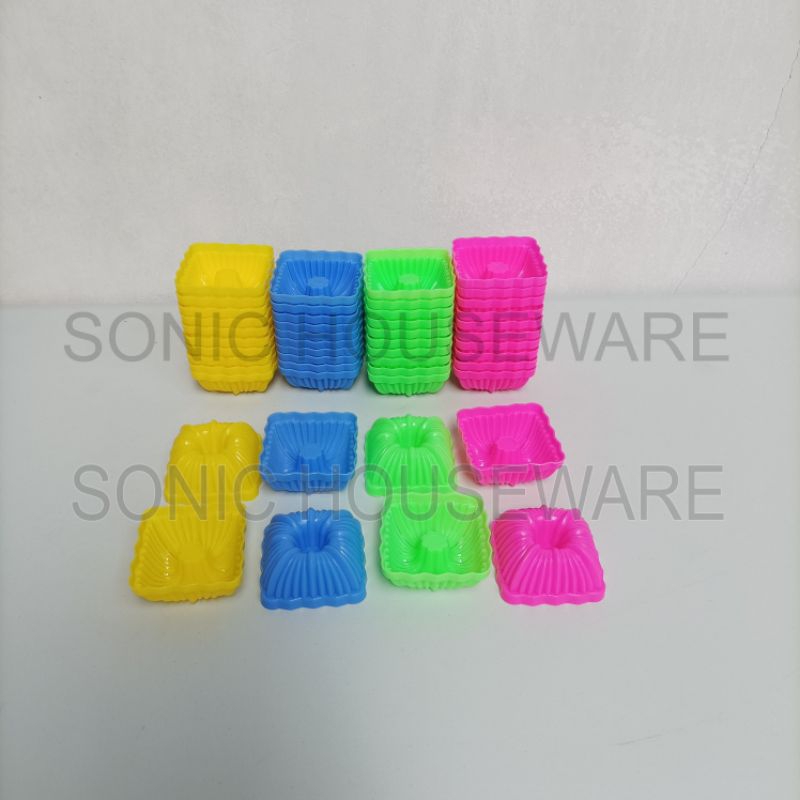 Jual 12 pcs Cetakan Kue Putu Ayu Segi Kotak Agar Ager Jelly Puding ...