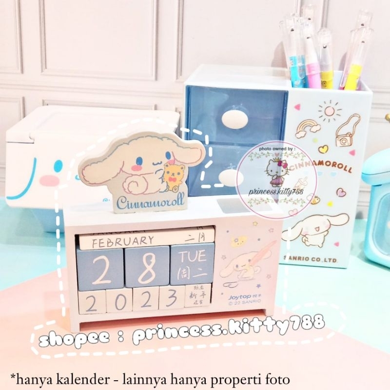 Jual KALENDER ABADI MOTIF LUCU KARAKTER CINNAMOROLL / CALENDAR KALENDER ...