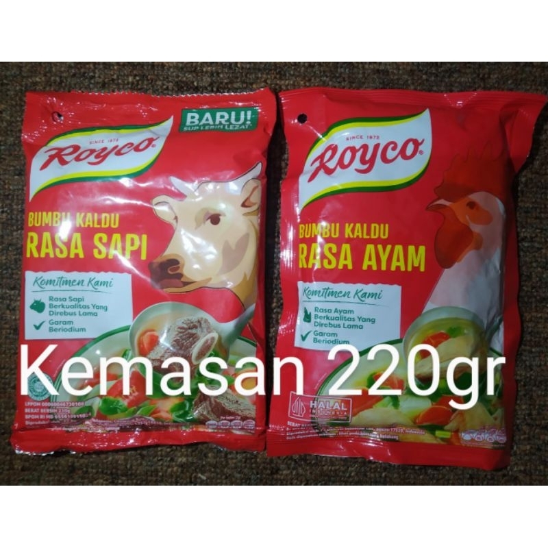 Jual Royco Bumbu Kaldu kemasan Rasa Ayam 220gr dan Rasa Sapi 220gr ...