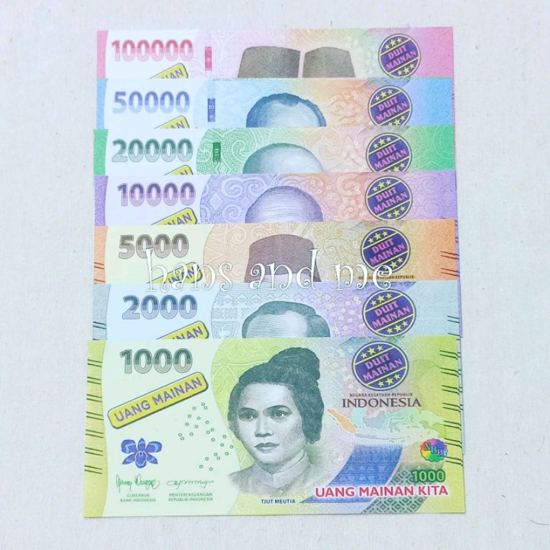 Jual Uang Kertas Mainan Duit Duitan (Seri Baru) | Shopee Indonesia