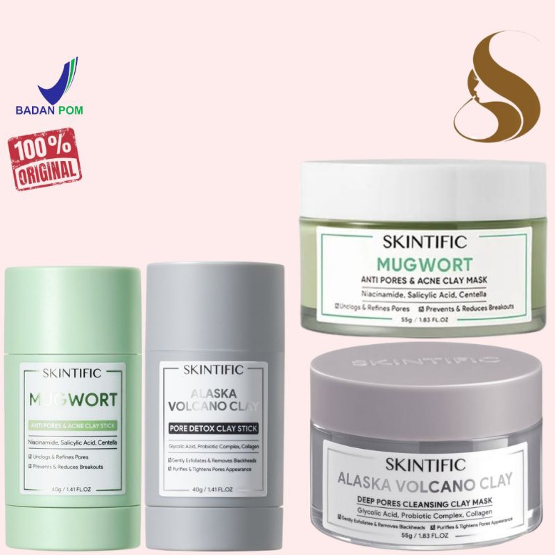 Jual skintific volcano mask / skintific mugwort mask | Shopee Indonesia