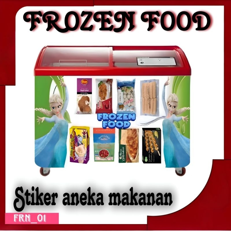 Jual Stiker showcase motif frozen food | Shopee Indonesia