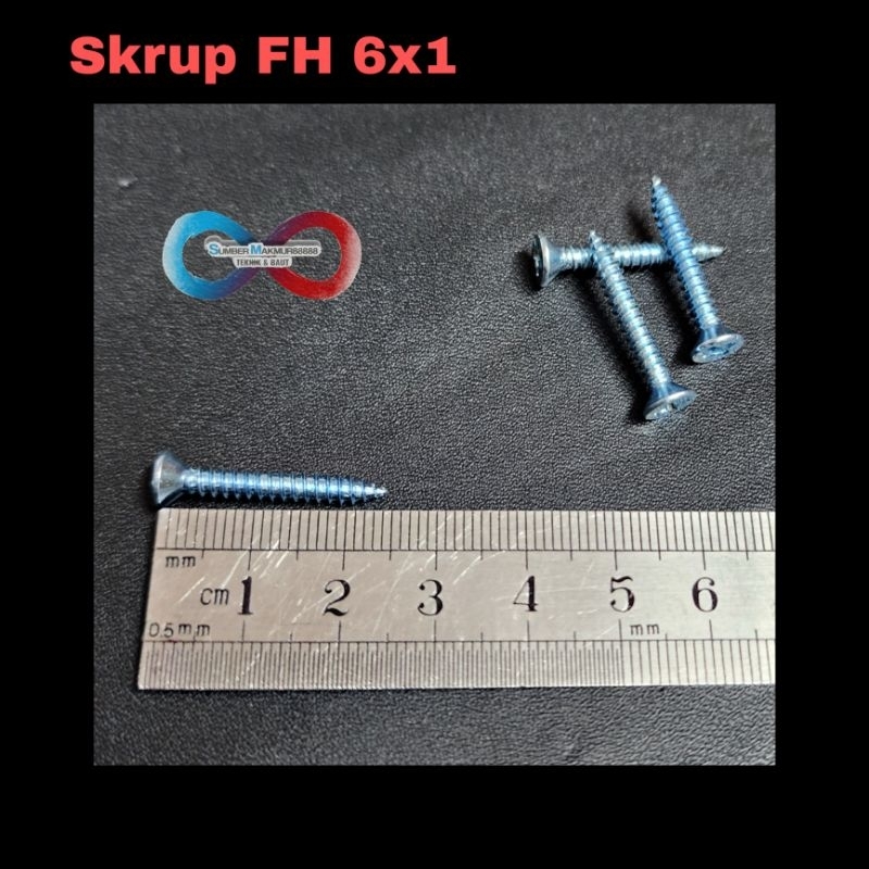 Jual skrup tapping screws (FH) 6x1 inch per 100pcs | Shopee Indonesia