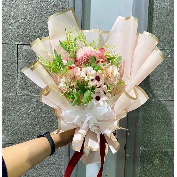 Jual BUKET BUNGA VALENTINE AWET BUCKET BUNGA PALSU BOUQUET BUNGA ...