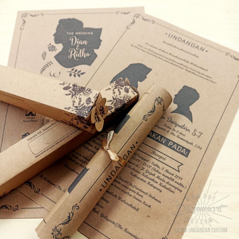 Jual Undangan gulung box / kemas box / undangan unik | Shopee Indonesia