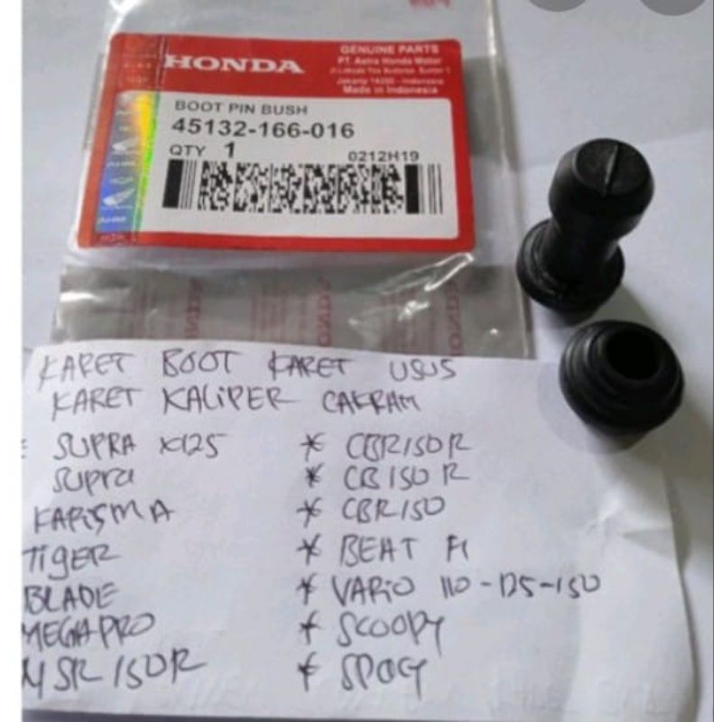 Jual karet usus karet boot kaliper depan honda beat vario scoopy spacy supra revo | Shopee Indonesia