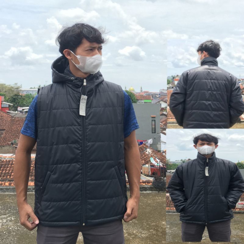 Jual jaket rompi kupluk ,jaket gelembung puffer | Shopee Indonesia