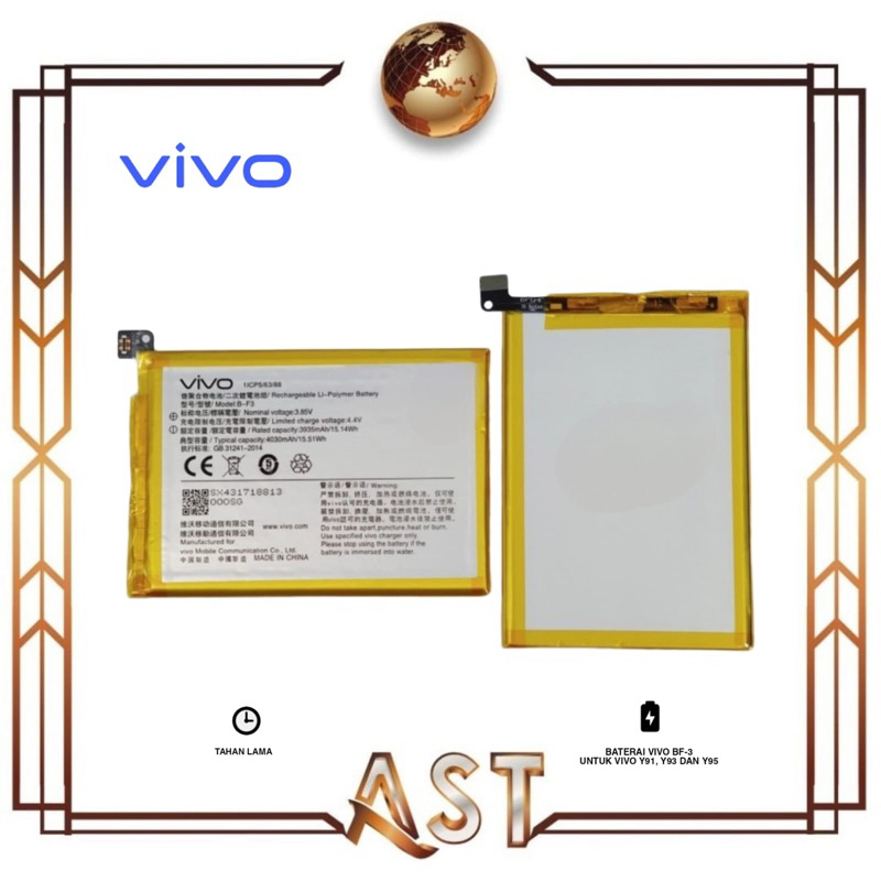 Jual Baterai Batre Vivo BF3 Y91 / Y93 / Y95 / B-F3 Bat | Shopee Indonesia