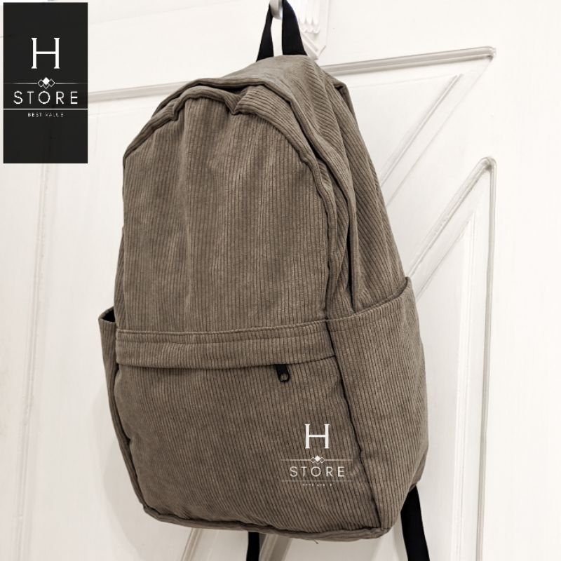 Jual tas ransel corduroy Backpack corduroy tas sekolah | Shopee Indonesia