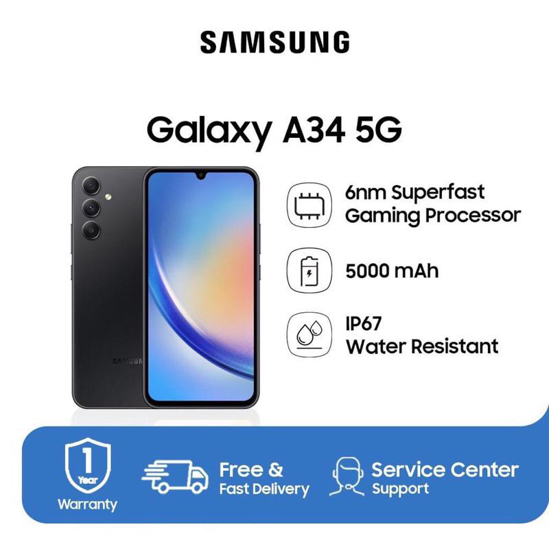 Jual SAMSUNG Galaxy A34 5G RAM 8GB 256GB - GRAPHITE - DIMENSITY 1080 ...
