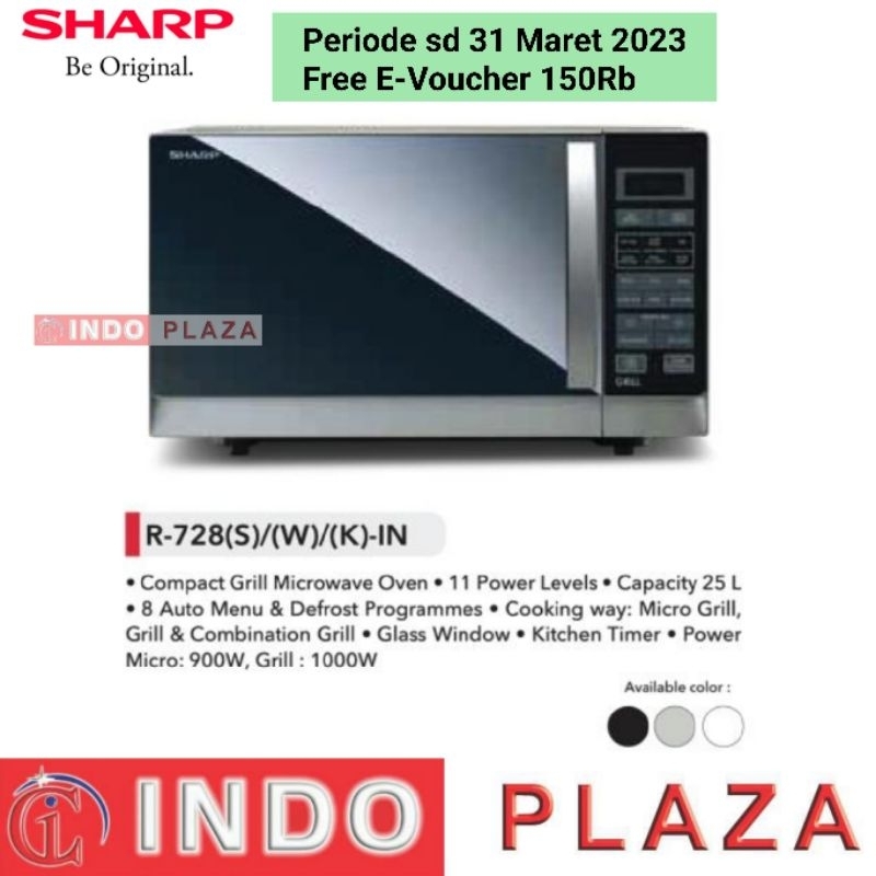 Jual MICROWAVE SHARP R-728-IN GRILL 25 Liter | Shopee Indonesia