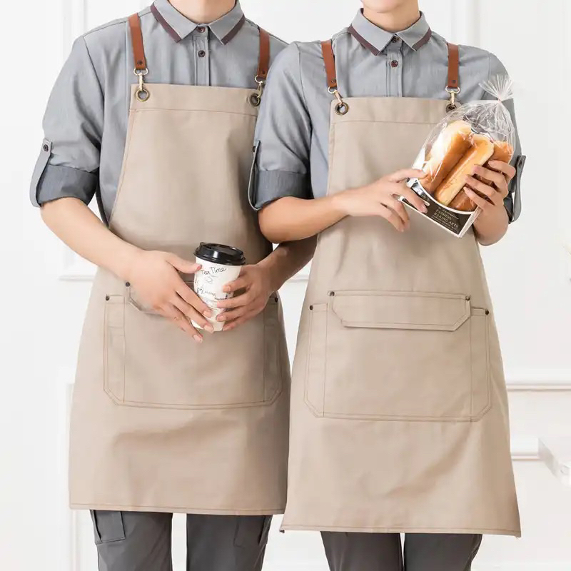 Jual Celemek masak Apron Masak Barista Saku Tutup Apron Chef Koki ...