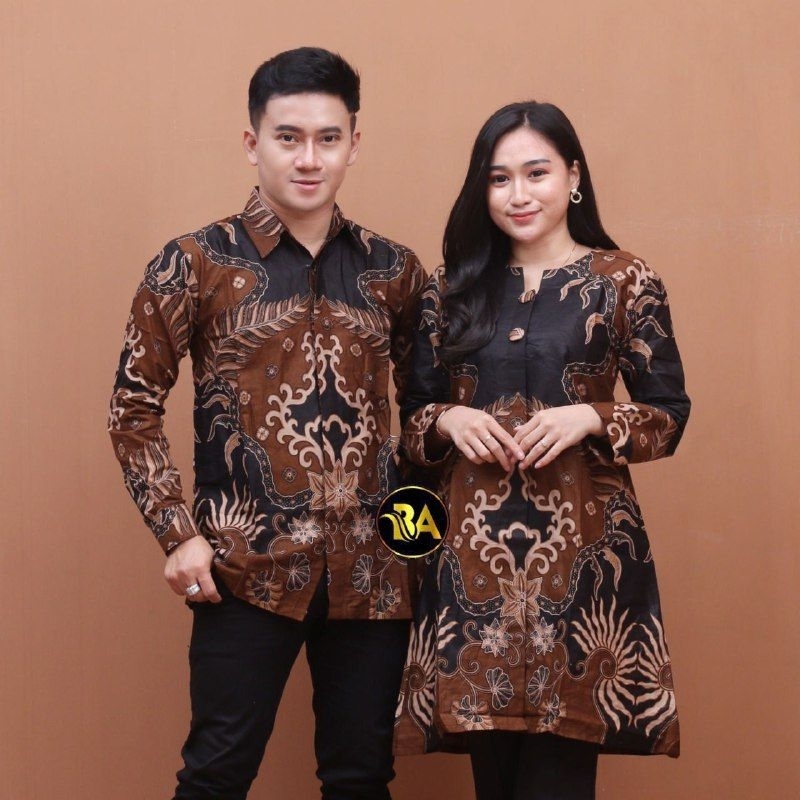 Jual Batik Tunik Couple Modern Set pakaian Couple Kemeja Batik Pria Baju Batik Couple | Shopee ...
