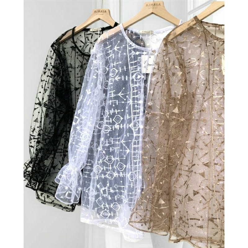 Jual Etnik outer Brokat Tile / baju brukat / long outer Ajmala | Shopee ...